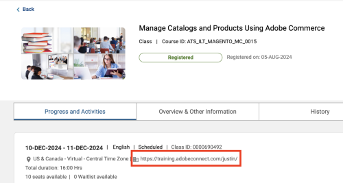 Learning Account and Dashboard